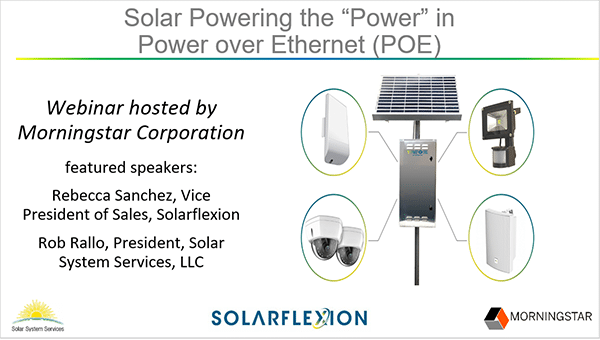 Solar Powering the "Power" in Power over Ethernet (PoE) - Morningstar ...